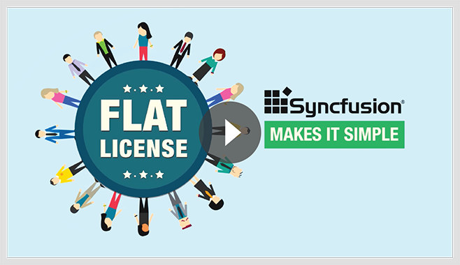 Unlimited flat fee license for Syncfusion products